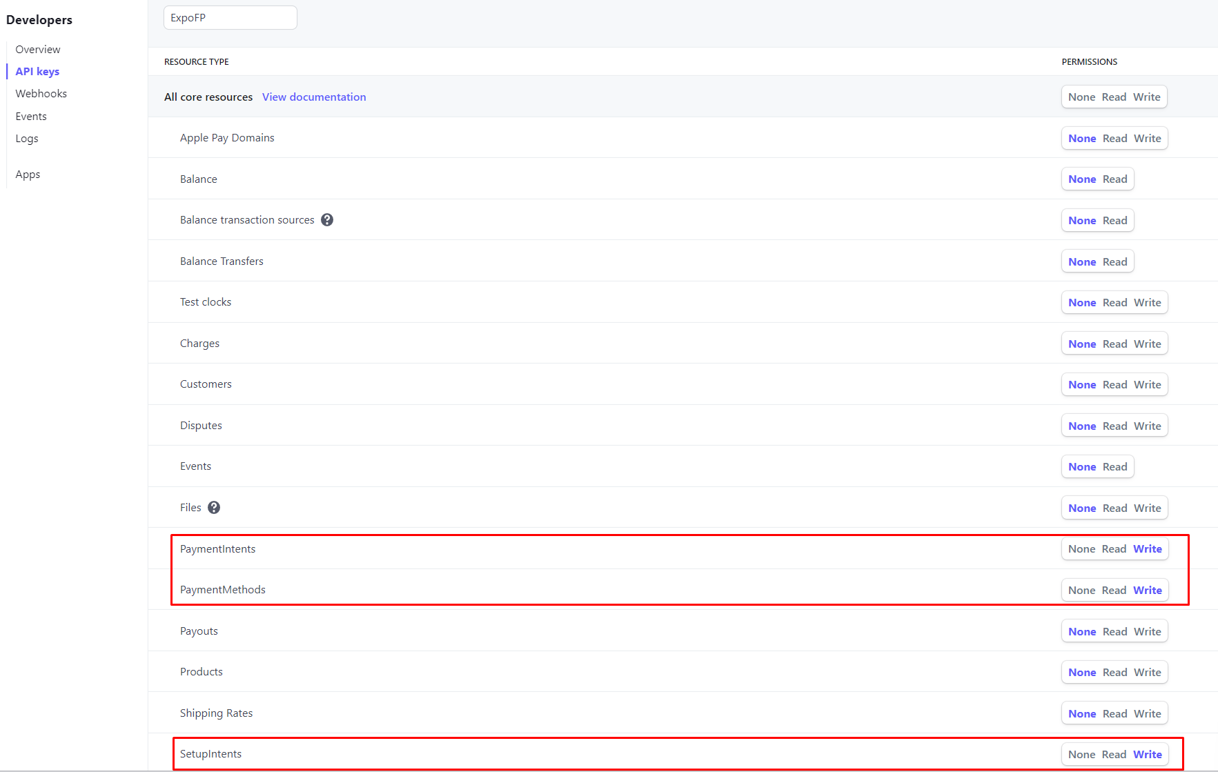 Stripe Payment Intents - ExpoFP Stripe Payment Intents - ExpoFP