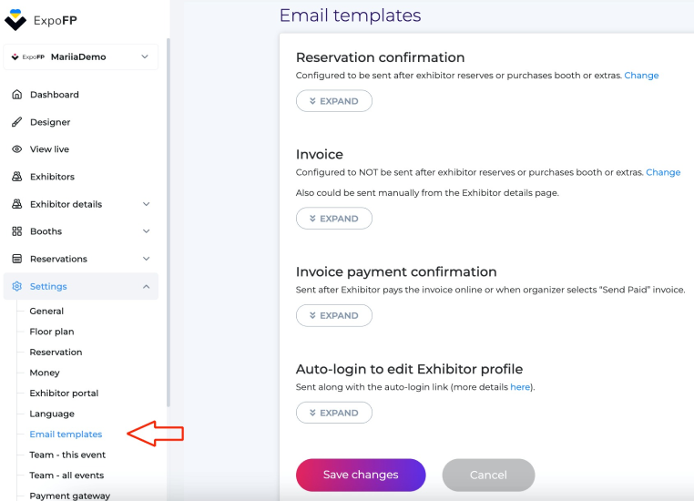 Sending emails via ExpoFP - ExpoFP