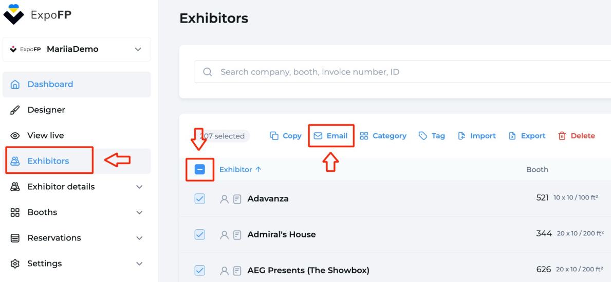 Sending emails via ExpoFP - ExpoFP